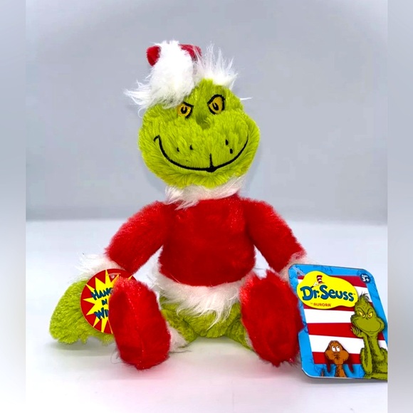 Holiday | Aurora Small Green Dr Seuss 12 Stuck On You Grinch Stuffed ...